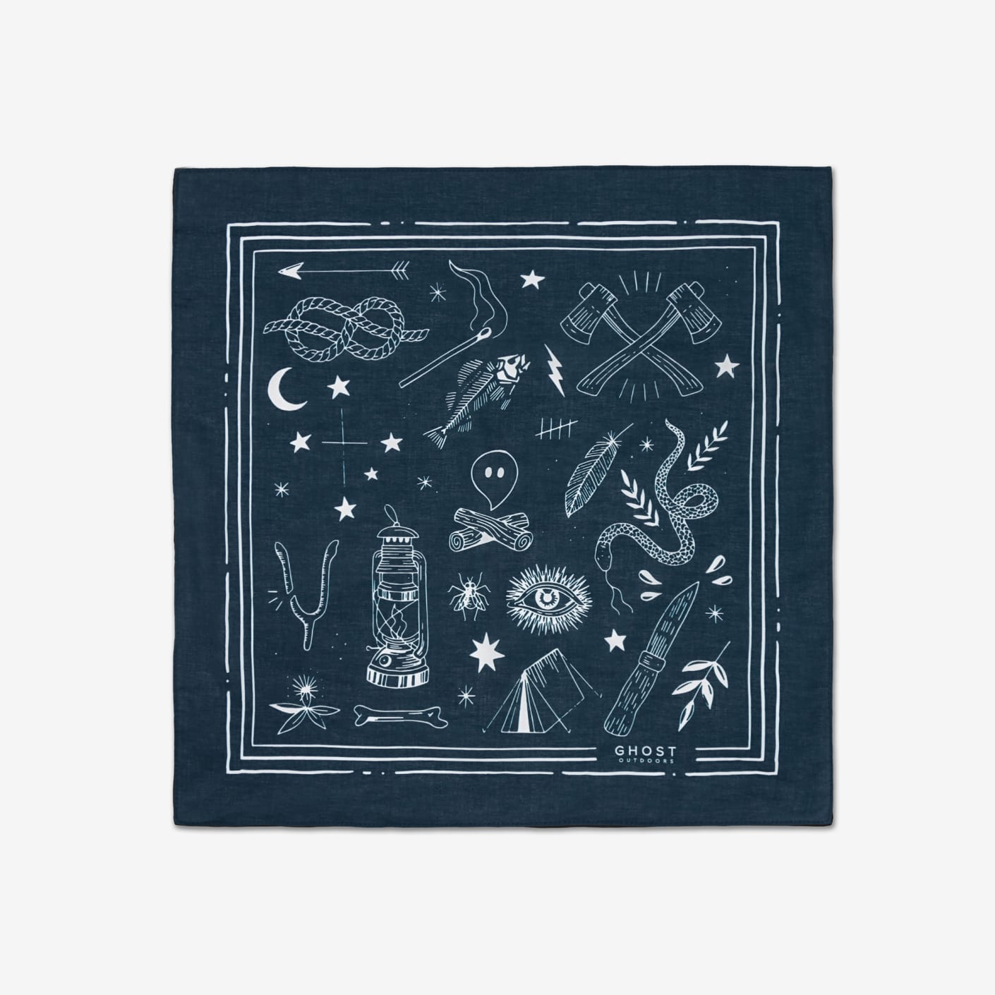 Ghost Outdoors Bush Bandana, Midnight Bushcraft | Bespoke Post